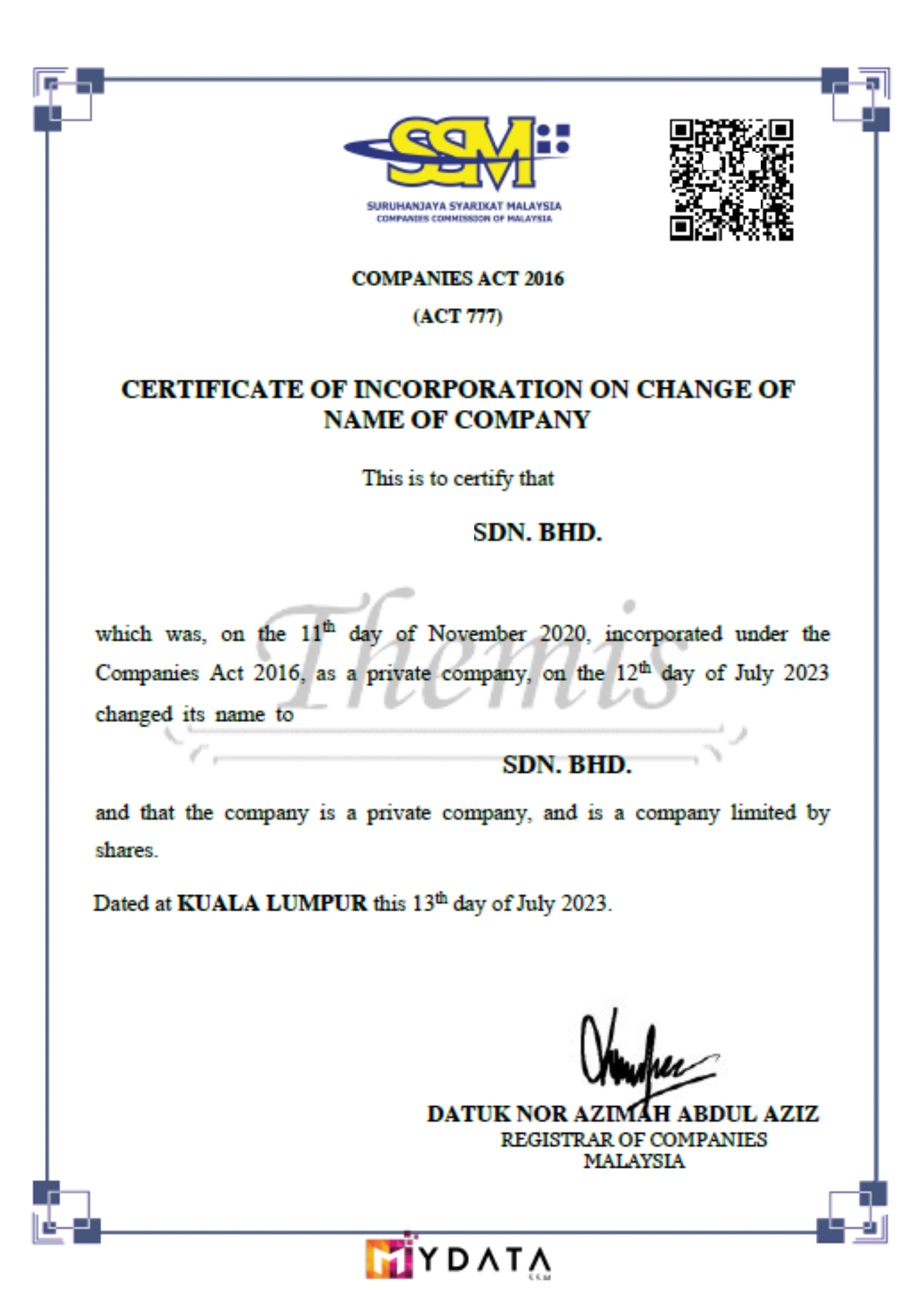 Company Secretary Malaysia :: SSM Forms vs Sections