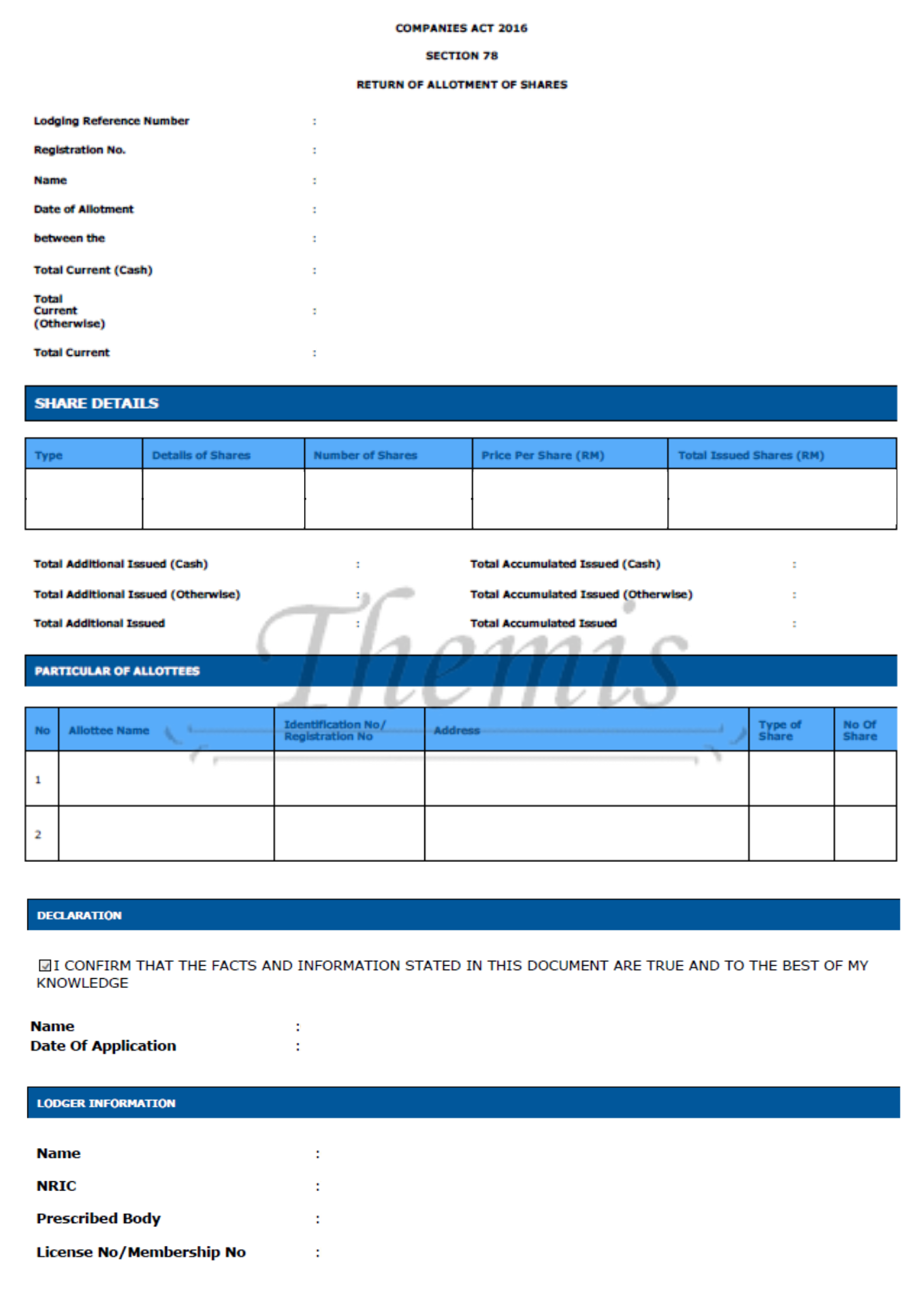 Company Secretary Malaysia :: SSM Forms vs Sections